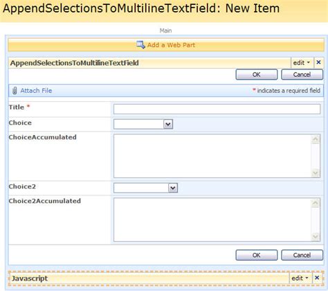 accumulateselections cewp sharepoint javascripts