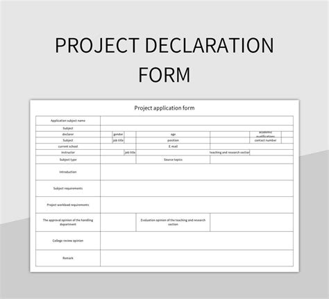 Bookish Family Declaration Form Excel Template And Google Sheets File