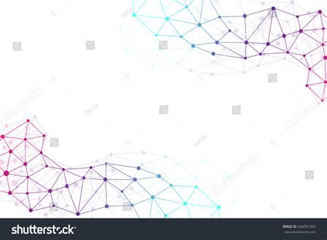 Geometric Colorful Background Molecule Communication Connected Stock