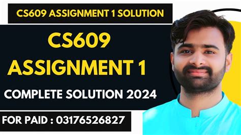 cs609 assignment 1 100 correct solution 2024 by vubwn cs609