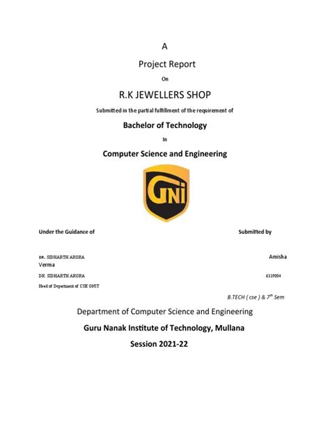 Online Jewellery Shop A Project Report S Pdf Html Php