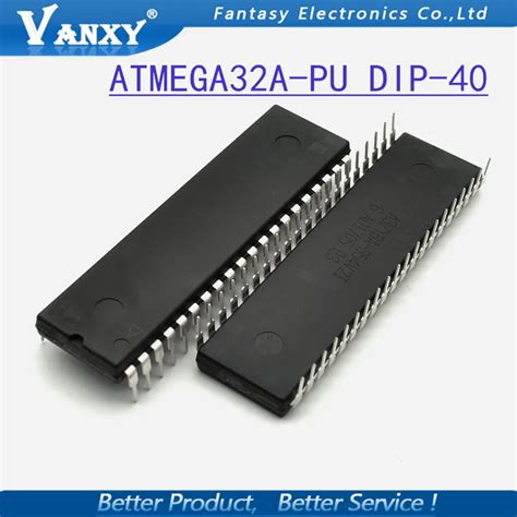 2pcs Atmega32a Pu Dip Atmel Atmega32a Atmega32 Dip40 Programmable Flash