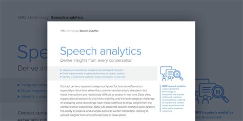 Ai Driven Speech Analytics Smg