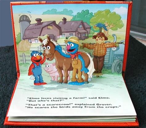 Sesame Street Pop Up Book Elmo Visits A Farm Lee Howard