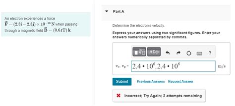 Solved Part Aan Electron Experiences A