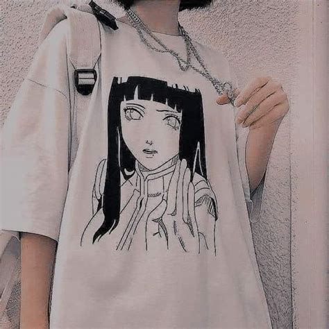 Kaos Hinata Anime Naruto Big Size Short Sleeve Cotton Combed M L Xl Xxl
