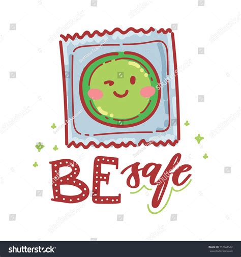 Friendly Illustration About Safe Sex Lettering Stock Vector Royalty Free Shutterstock