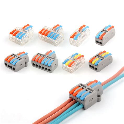Mini Universal Compact Conductor Push In Terminal Block Quick Spring Splicing Wire Cable