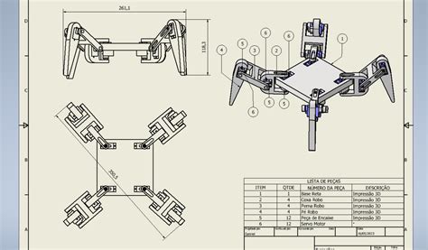 Robô Quadrupede Por Arduino Tcc Rede Fab Lab Livre Sp
