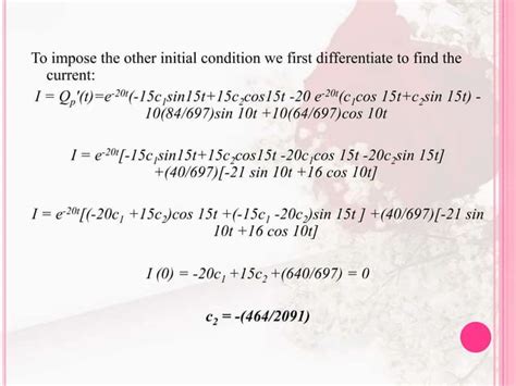 Application Of Higher Order Differential Equations Pptx
