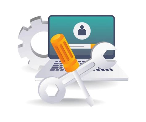 premium vector optimizing computer performance flat illustration