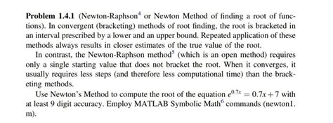 Problem Newton Raphson Or Newton Method Of Chegg
