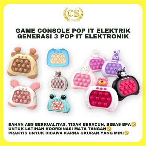 Jual Game Console Pop It Elektrik Generasi 3 Popit Elektronik Mainan