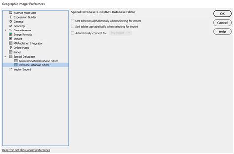 Postgis Database Editor Preferences Avenza Systems