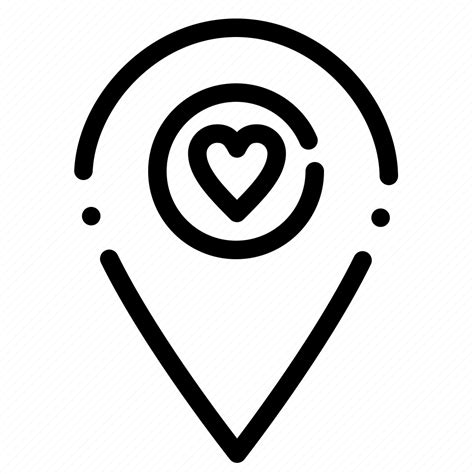 Heart Location Map Pointer Icon Download On Iconfinder
