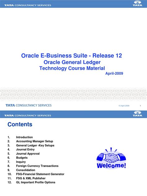 Oracle General Ledger R12 Technology Course Material V10 Pdf Consolidation Business