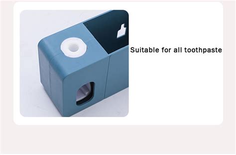 Badu Bg 2 в 1 автоматичен дозатор за паста за зъби с държач за четка за зъби Стенен монтаж