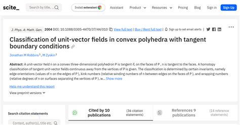 Classification Of Unit Vector Fields In Convex Polyhedra With Tangent