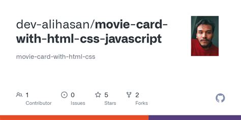 GitHub Dev Alihasan Movie Card With Html Css Javascript Movie Card With Html Css