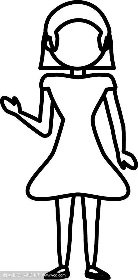 人物轮廓简笔画 人物轮廓简笔画侧面 苗苗知道