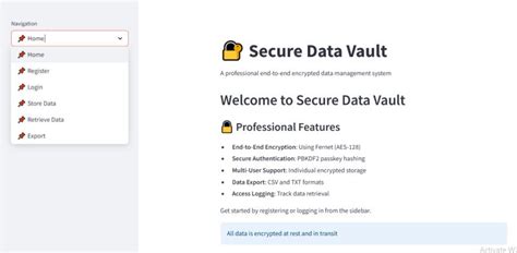 Python Streamlit Cybersecurity Webdevelopment Dataencryption