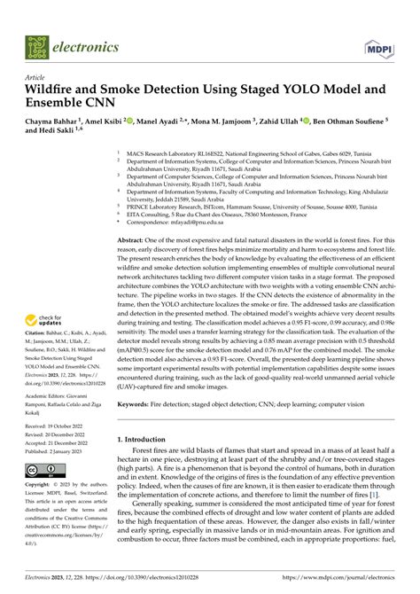 Pdf Wildfire And Smoke Detection Using Staged Yolo Model And Ensemble Cnn