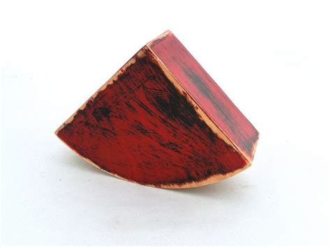 Red Table Clock Wood Desk Distressed Mantle Clock Black Red Etsy