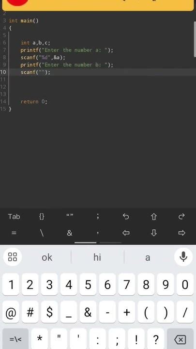 How To Write Swapping Of Two Numbers In C Programming Short Shorts Ytshorts Viralshorts