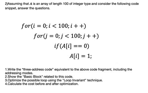 Solved 2assuming That A Is An Array Of Length 100 Of