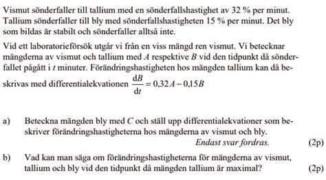 Diffekvationer Och Sönderfall Matematikmatte 5 Pluggakuten