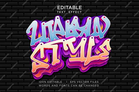 Premium Vector Urban Style Text Effect