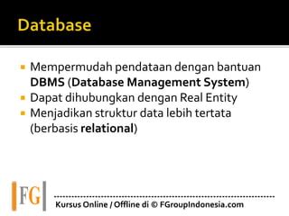 Modul Kelas Programming Java Mysql SQLite PPTX