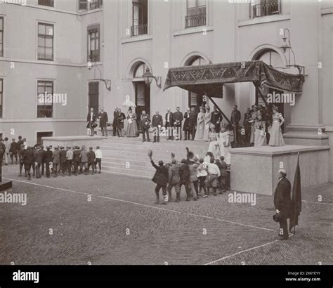 Queen Wilhelmina And Queen Mother Emma On Palace Stairs Photograph