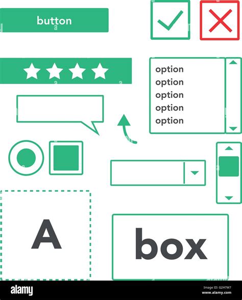 Ui Elements Set Of Components Featuring The Flat Design Trend Eps10 Stock Vector Image And Art Alamy