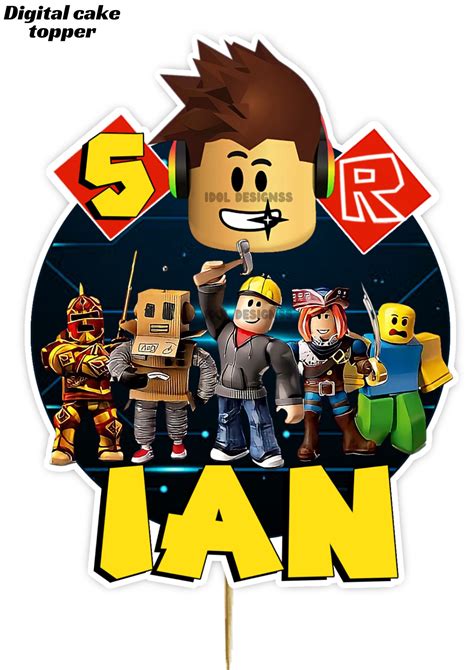 Diy Roblox Cake Topper Roblox Boy Cake Topper Roblox Cake Topper Customize Printable Cake