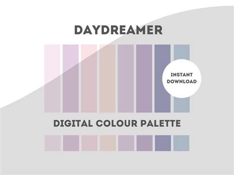 digital planner colour palette procreate swatch card instant download