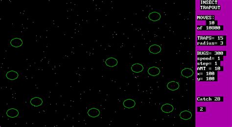 simulation of insect trapping by pheromone abstract