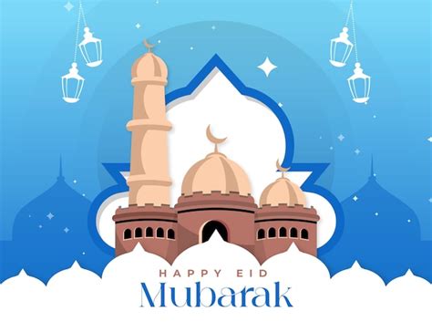 Premium Vector Vector Happy Eid Mubarak Religious Templete