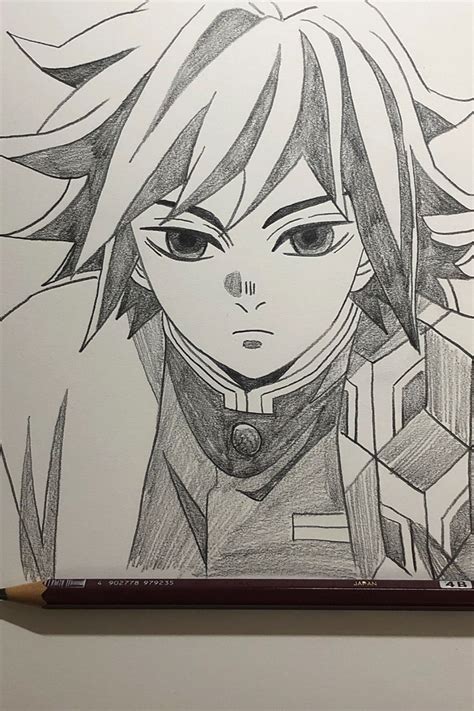 Draw Giyu Tomioka From Demon Slayer Manga Coloring Book Anime