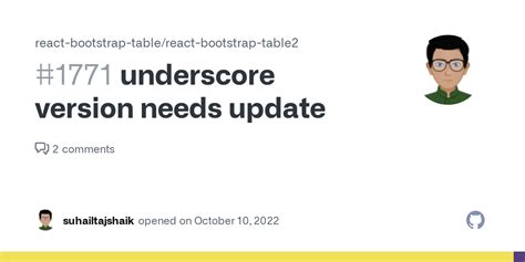 Underscore Version Needs Update · Issue 1771 · React Bootstrap Table