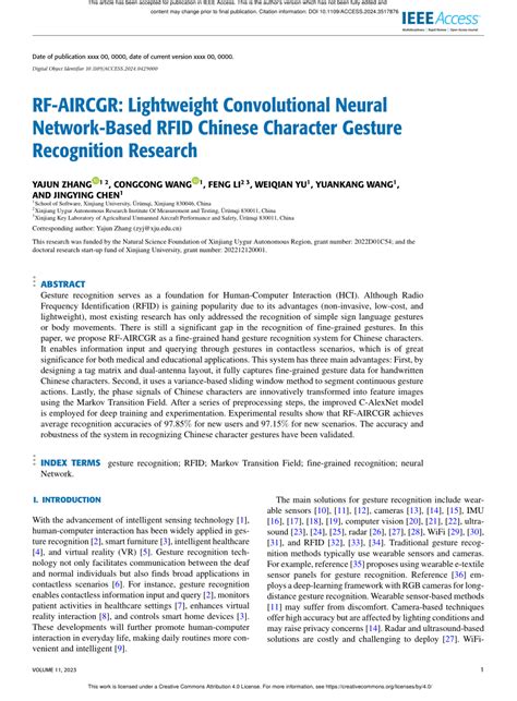 Pdf Rf Aircgr Lightweight Convolutional Neural Network Based Rfid Chinese Character Gesture