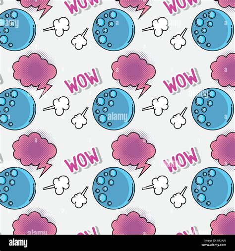 Fashion Planet And Cloud Patch Background Vector Illustration Stock