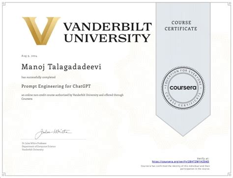 ☁️ manoj talagadadeevi on linkedin obtained a new certification in prompt engineering for