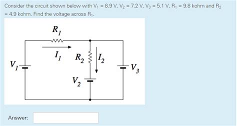 Solved Consider The Circuit Shown Below With V V Chegg