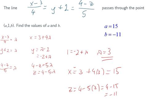 Parametric And Cartesian Equation Of Line In 3d Mathexams