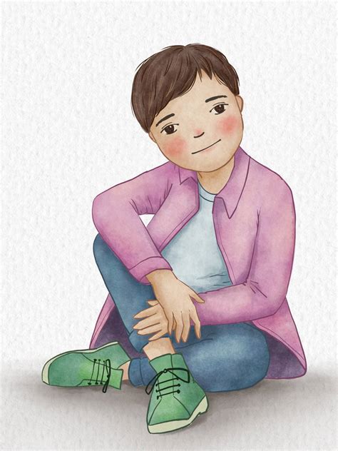 A Boy In A Pink Shirt By Mooneillustrator On Deviantart