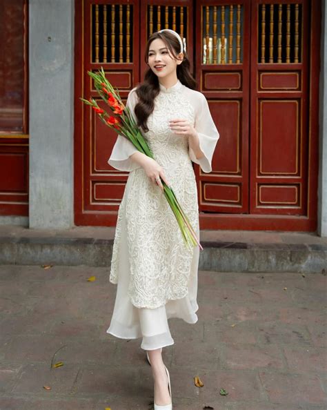 Tổng Hợp Những Mẫu áo Dài Trắng đẹp Xinh Duyên Dáng Nhất
