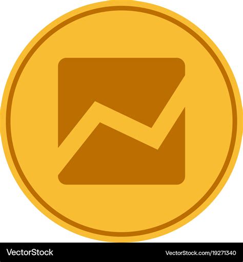 Analytics Chart Gold Coin Royalty Free Vector Image