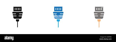 Ethernet Cable Logo Network Cable Icon Bilder Stock Fotos And Videos
