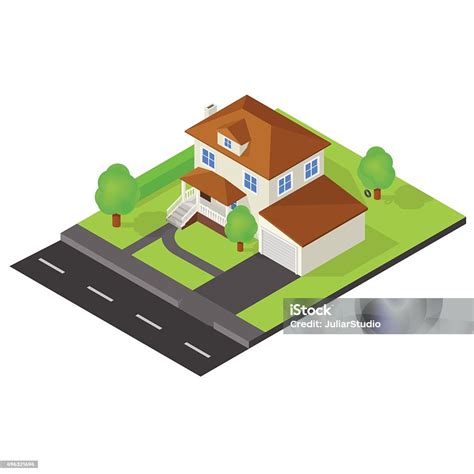 제품의 등각투영 시골집 아이콘크기 등측투영법에 대한 스톡 벡터 아트 및 기타 이미지 등측투영법 집 3차원 형태 Istock